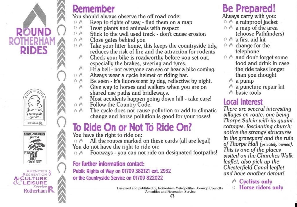 Round Rotherham Cycle Routes – swimyourswim